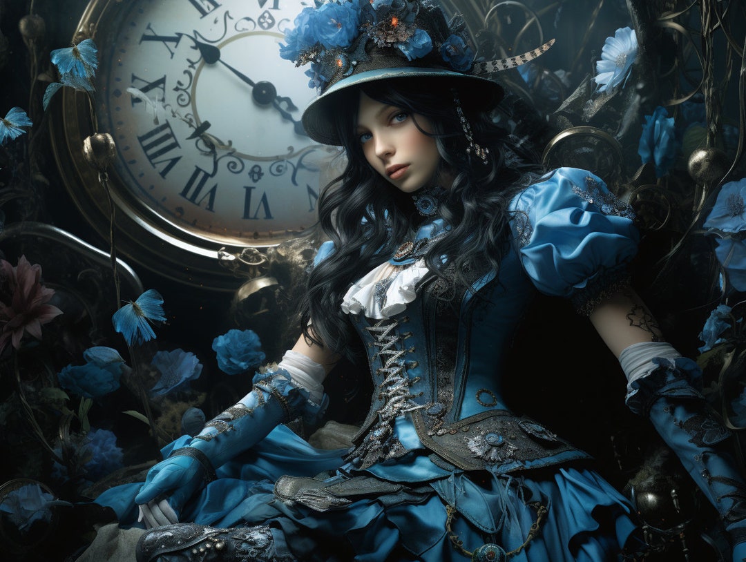 Graphic Design Bundle of Steampunk Alice in Wonderland, Graphic Design ...