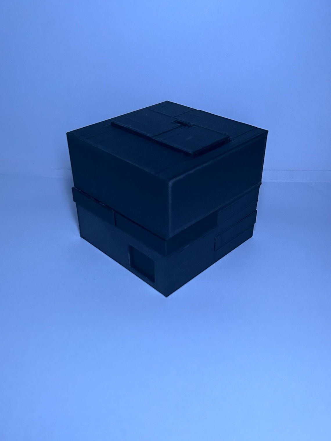 Puzzle Cube 3d Printed Puzzle Box Black Pla Brain Teaser 23 Move ...