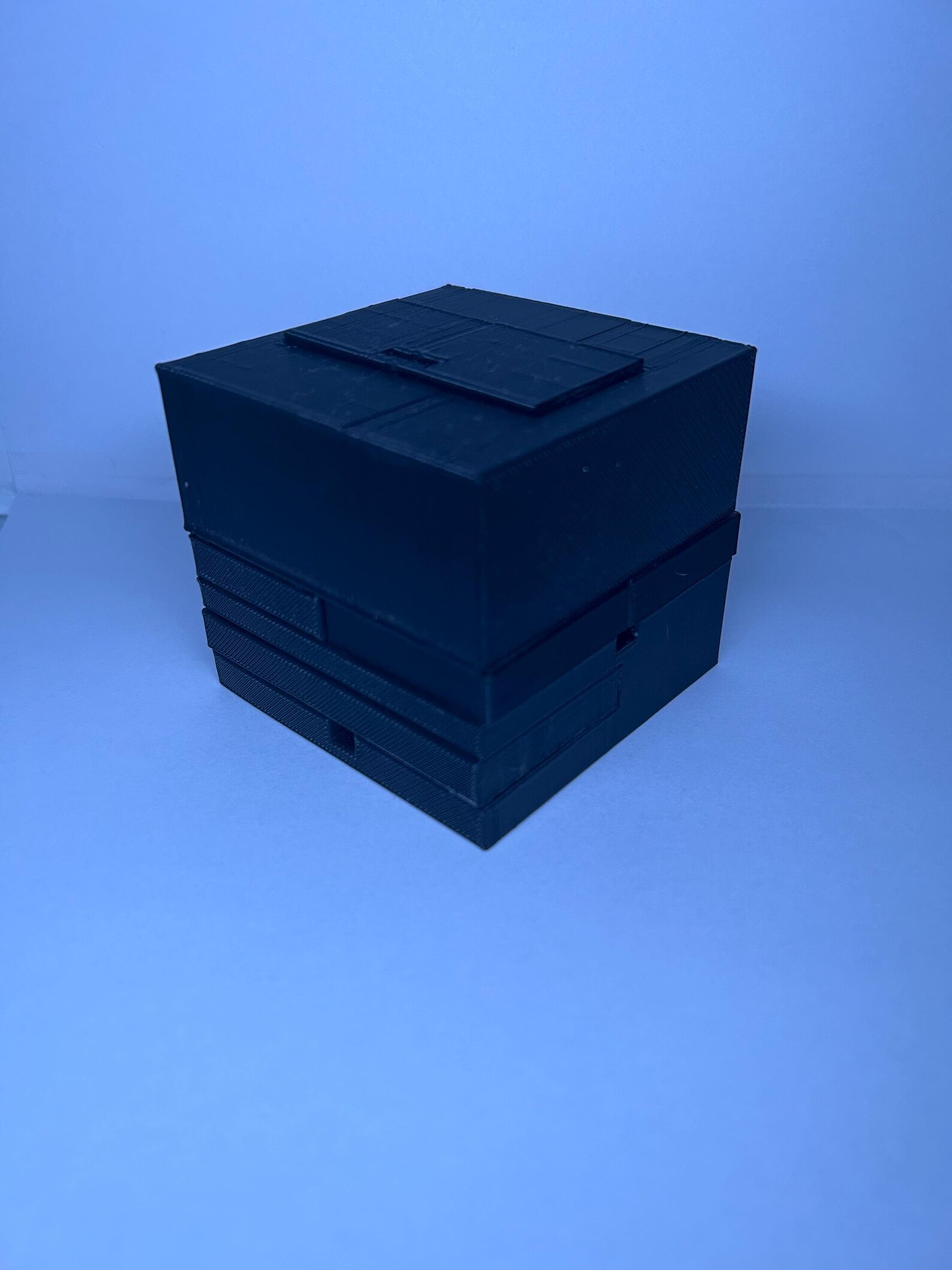 Puzzle Cube 3d Printed Puzzle Box Black Pla Brain Teaser 23 Move ...