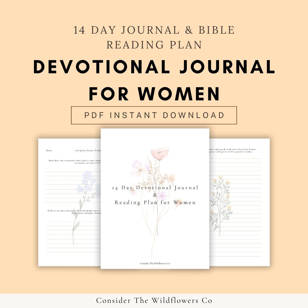 Printable 14-day Devotional Journal & Bible Reading Plan for Women ...