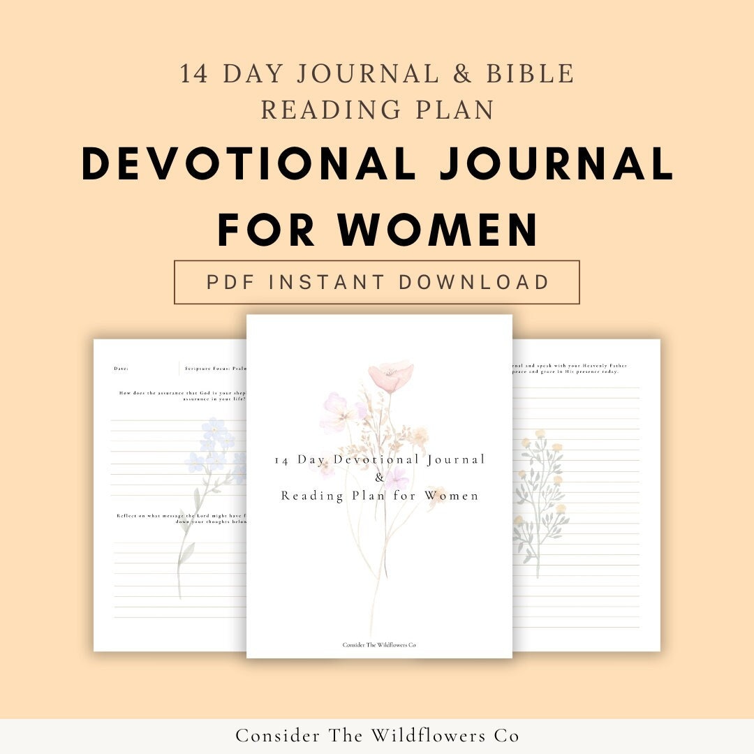 Printable 14-day Devotional Journal & Bible Reading Plan for Women ...