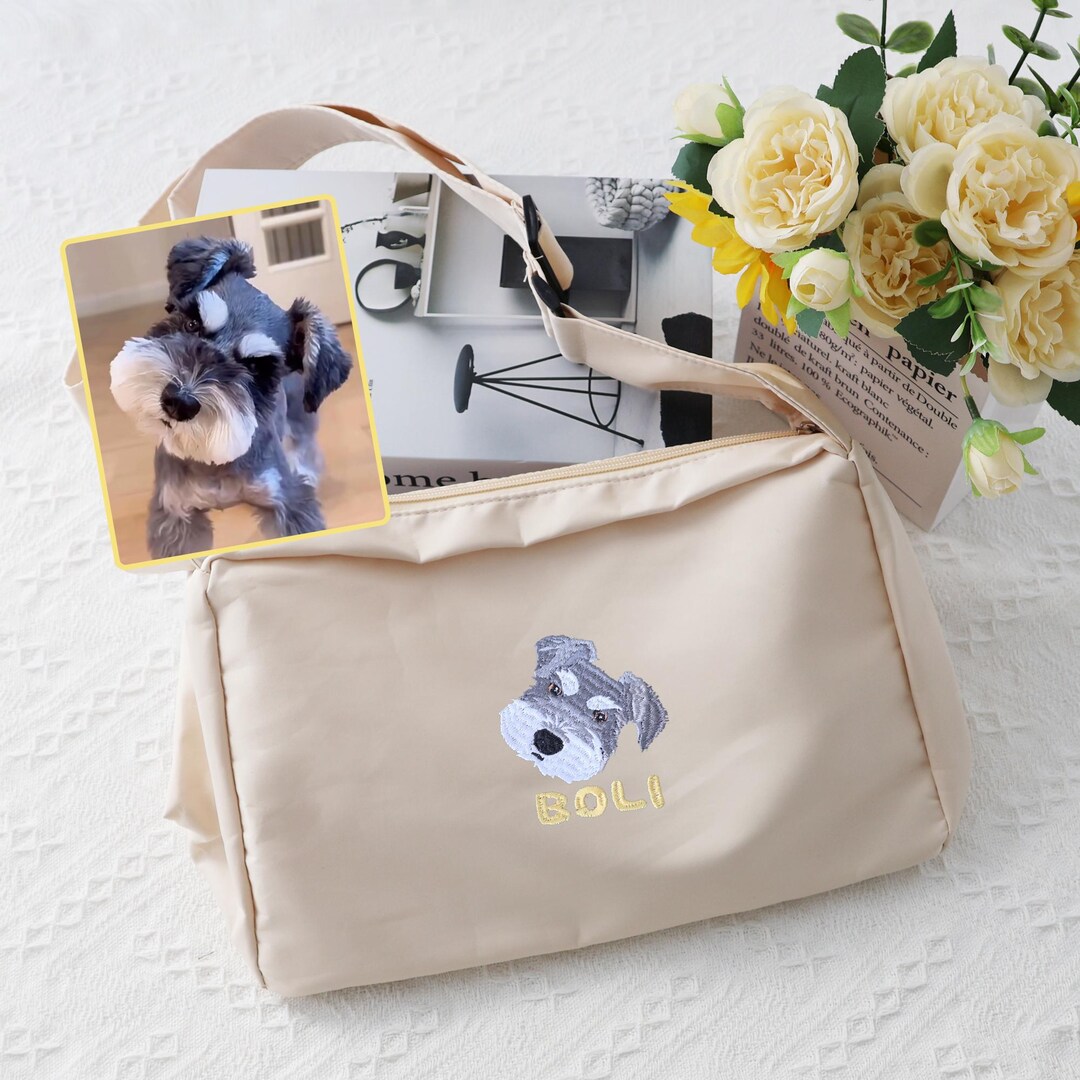 Design Your Dog Tote, Custom Embroidered Pet Face Tote Bag, Custom Cat ...