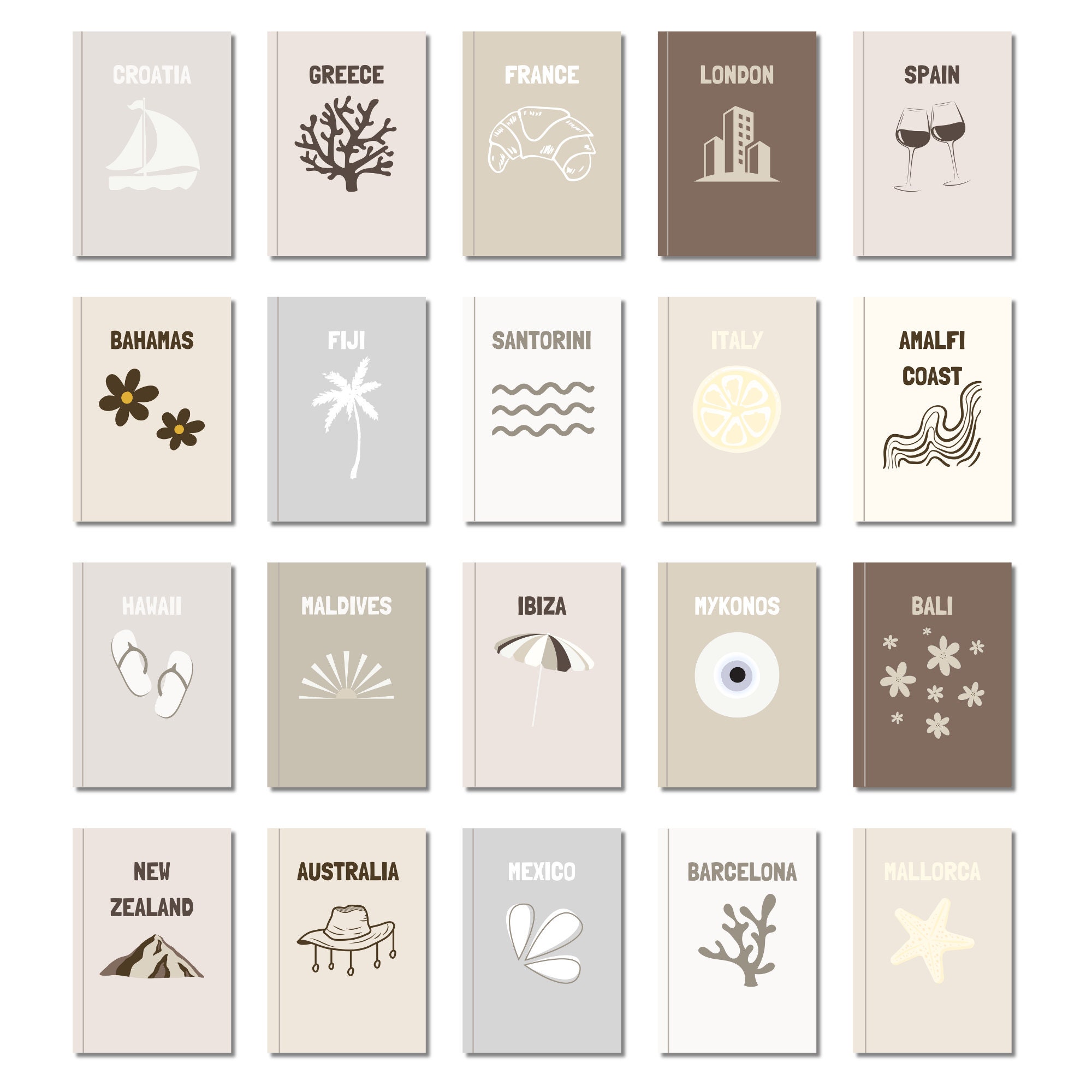 Editable Neutral Photo Book Covers on Canva. - Etsy