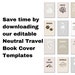 Editable Neutral Photo Book Covers on Canva. - Etsy