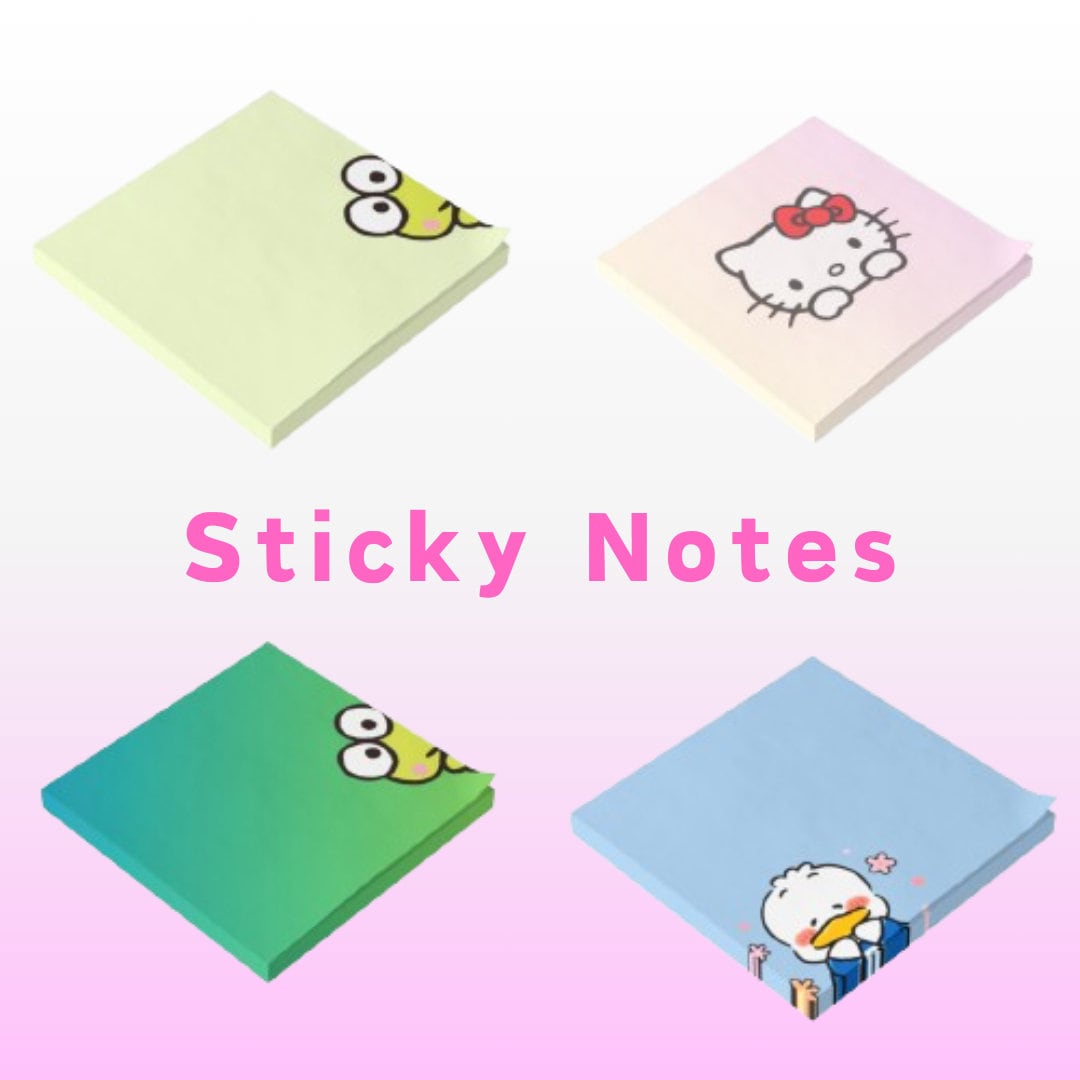 Aesthetic Sanrio Sticky Notes Kawaii Sticky Notes - Etsy