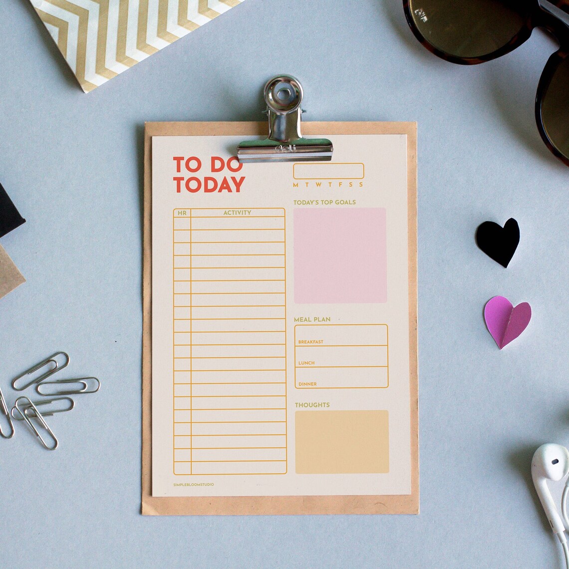 Daily to Do List Printable & Fillable, Daily to Do List Template, Task ...