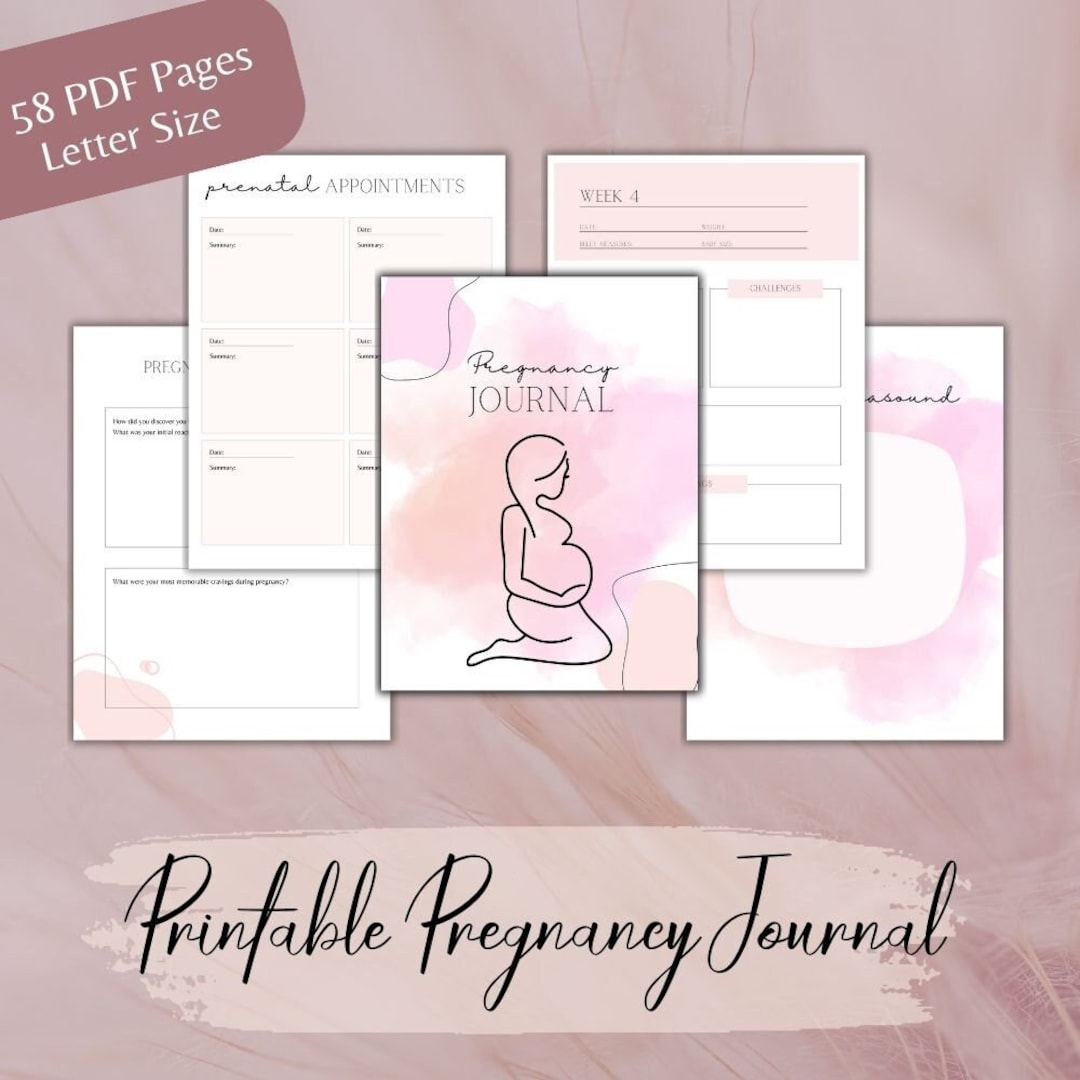 Pregnancy Journal Printable, Pregnancy Journal, Pregnancy Planner ...