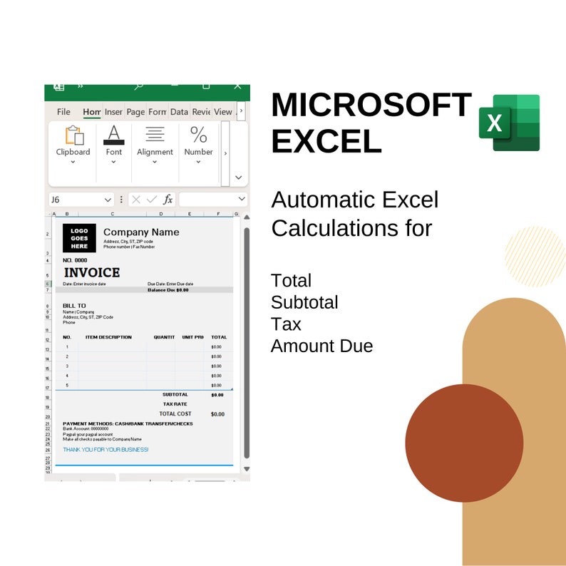 Invoice Template Editable and Downloadable Invoice Small Business ...