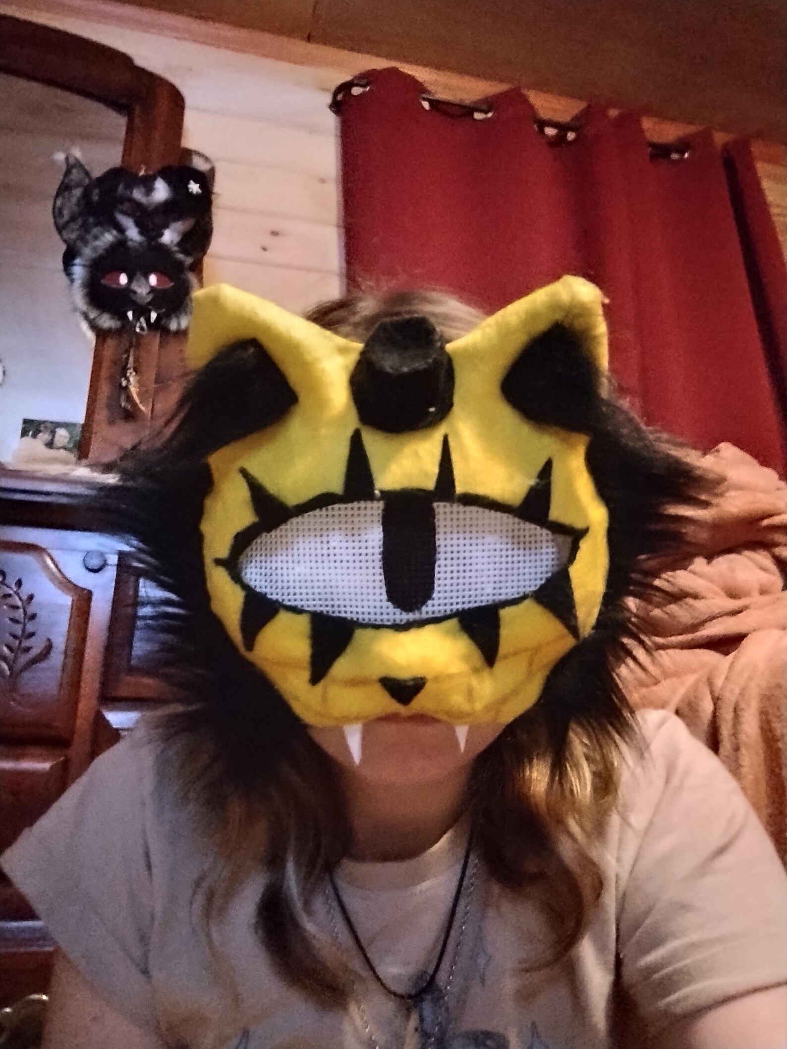 Bill Cipher Cat Mask (LINED) - Etsy
