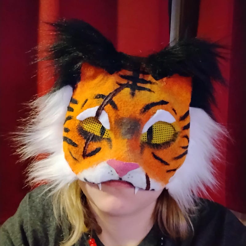Tiger Therian Mask - Etsy