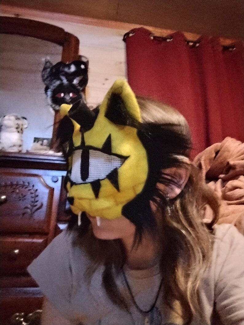 Bill Cipher Cat Mask (LINED) - Etsy