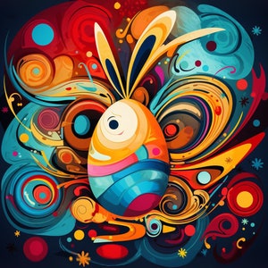 Abstract Easter Eggs - Etsy