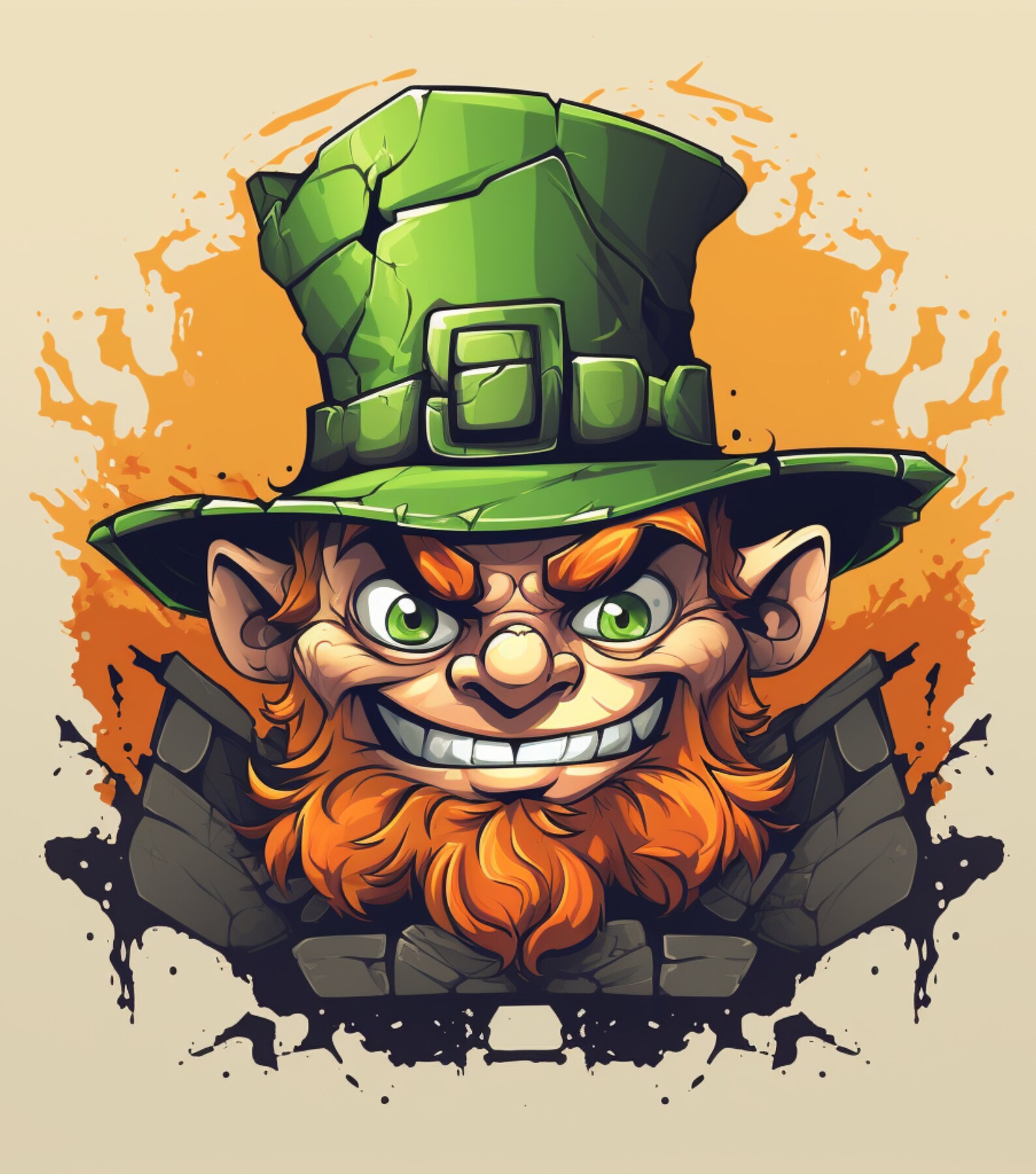 Grinning Leprechaun - Etsy