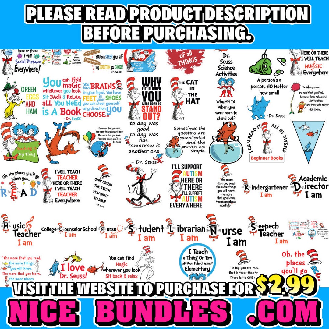 Dr Seuss Svg, Dr Seuss Font, Dr Seuss Hat SVG, Cricut, Thing Svg ...