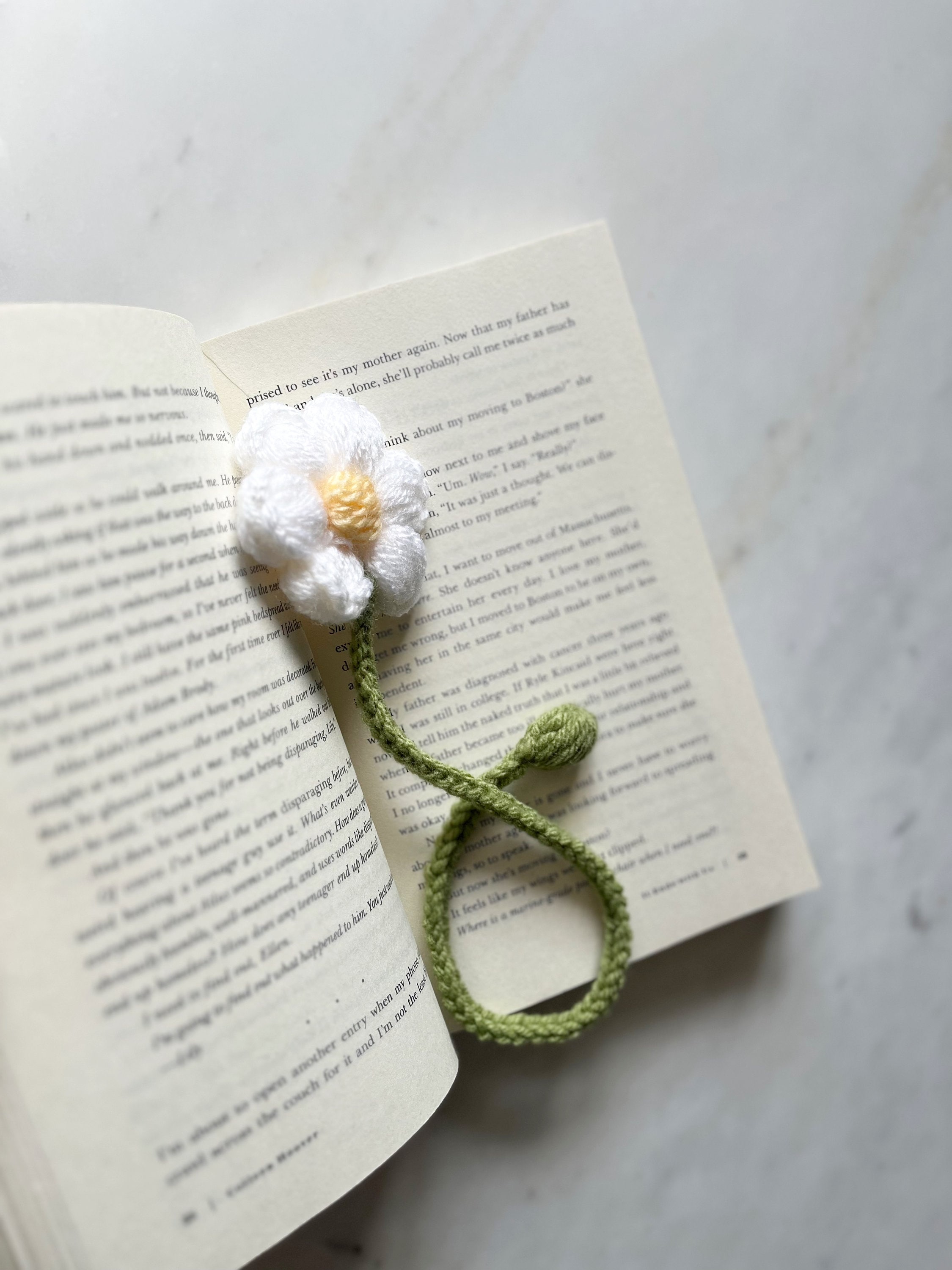 Crochet Flower Bookmarks - Flower Bookmark, Gift for Teacher, Knit ...