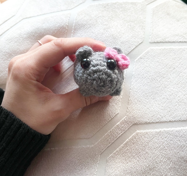 Crochet Mini Sad Coquette Hamster Meme - Tiktok Coquette Hamster ...