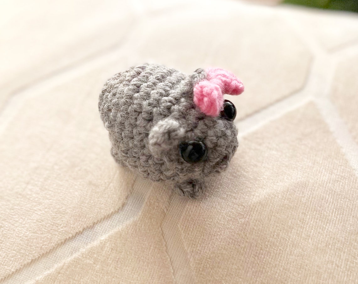 Crochet Mini Sad Coquette Hamster Meme - Tiktok Coquette Hamster ...