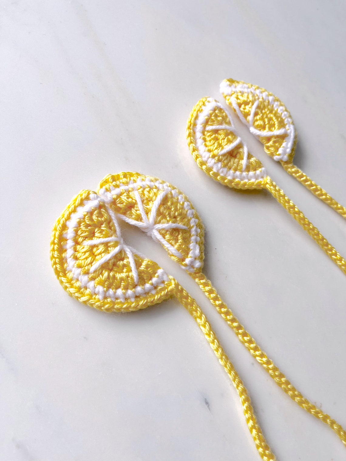 Citrus Fruit Handmade Crochet Bookmark - Lemon Bookmark, Gift for ...