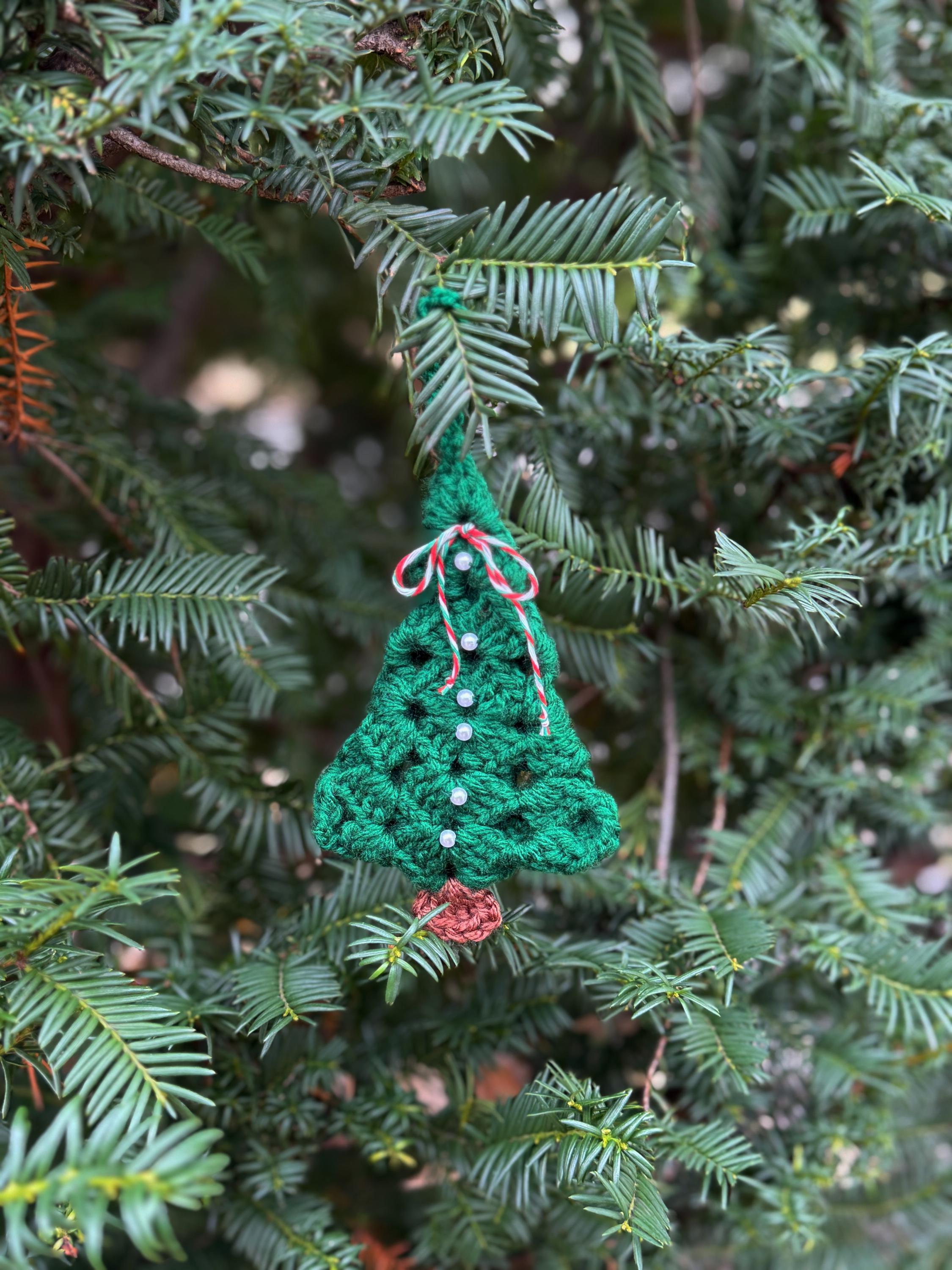 Handmade Mini Crochet Christmas Tree Ornament - Mini Christmas Tree ...