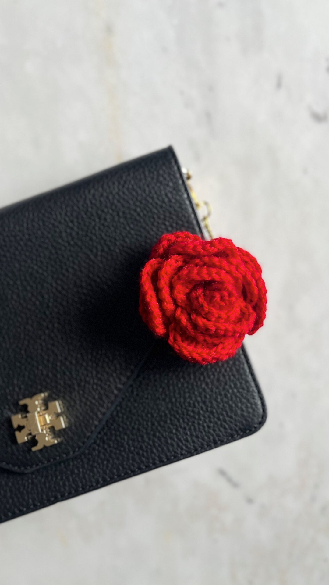 Mother's Day Crochet Rose Keychain - Rose Flower Keychain, Mother's Day ...