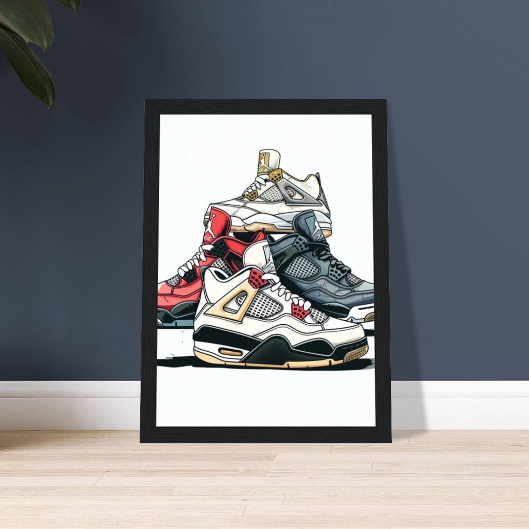 Unique NIKE AIR JORDAN 4 Wall Art Poster With Premium Matte Paper ...