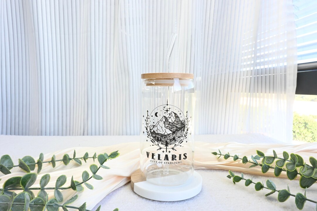 Velaris City of Starlight Inspiration Iced Coffee Cup，acotar 16oz Glass ...