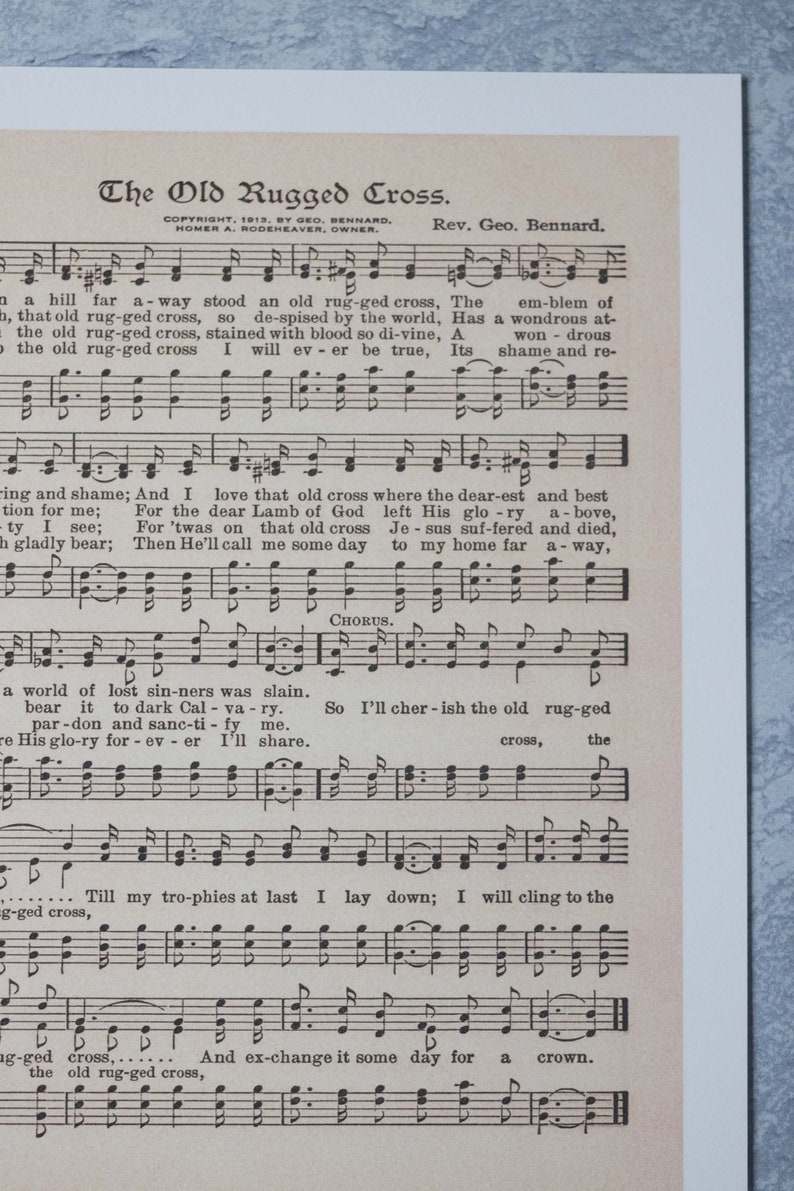 In the Garden 8x10 Sheet Music Print Hymn Wall Art Home Decor - Etsy