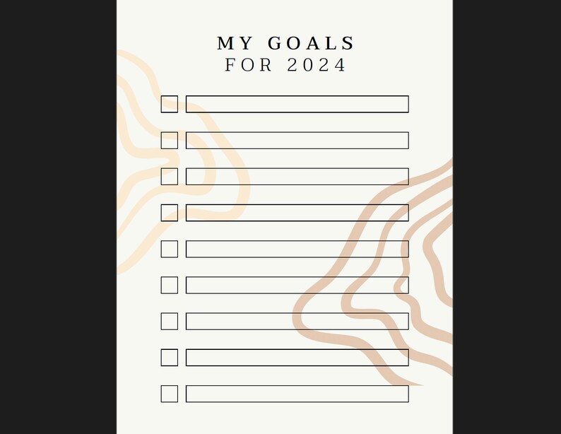 Printable Goal Planner for 2024 - Etsy