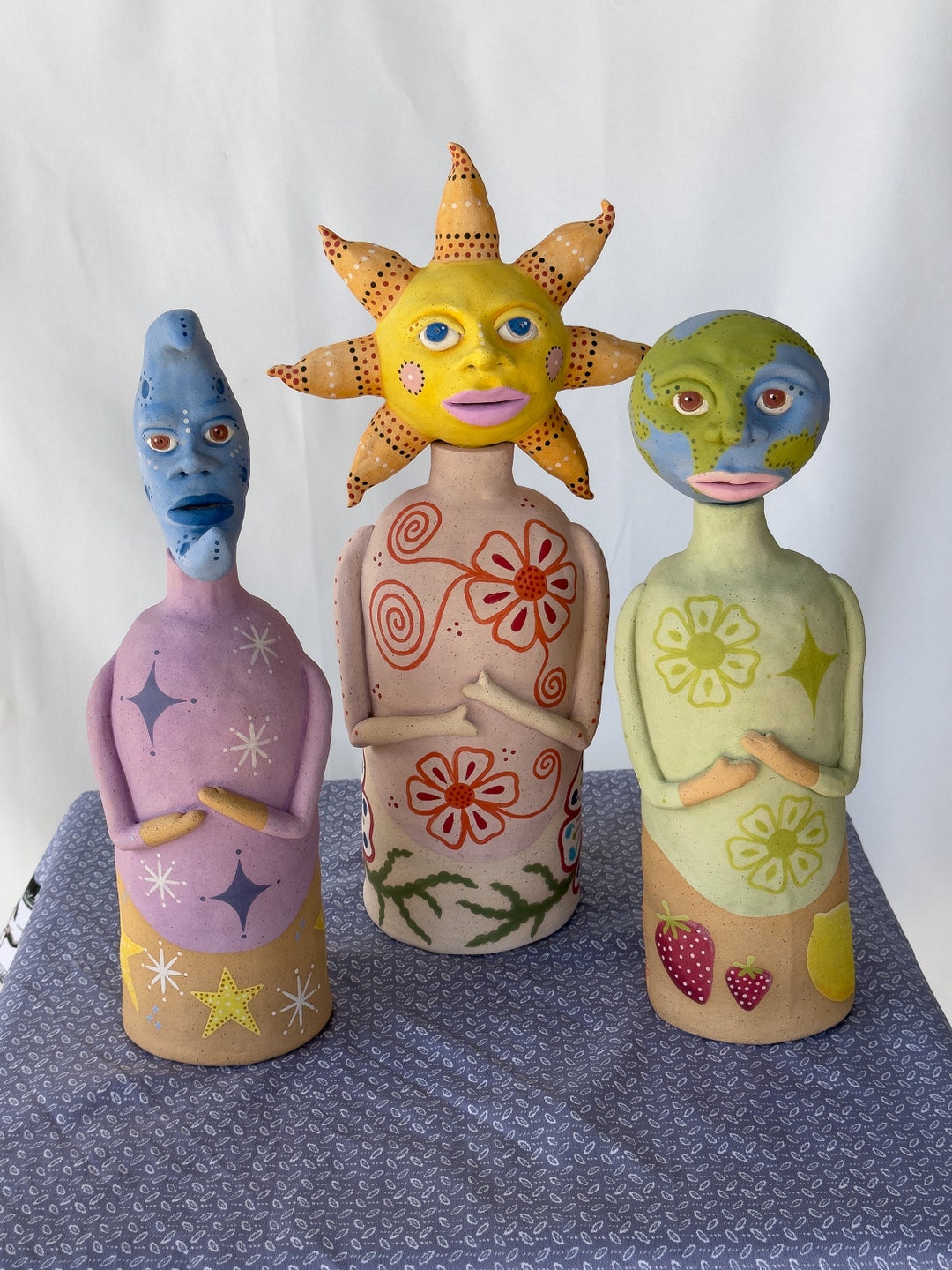 Ceramic Figurine Set - Etsy