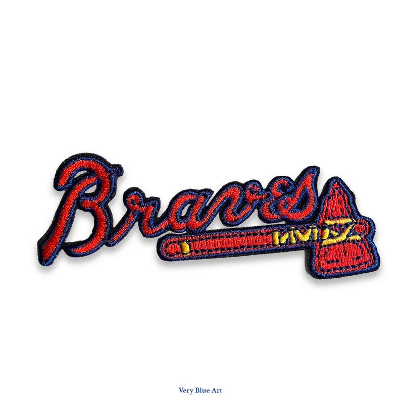 Atlanta Braves Patch ATL Sports Baseball Embroidered Iron on 4.2x1.8 - Etsy