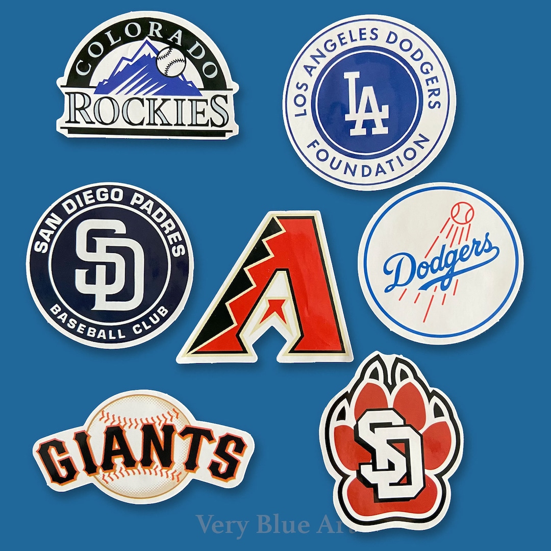 MLB Team Vinyl Sticker, Laptop Sticker Decals, Perfect for Skateboard ...