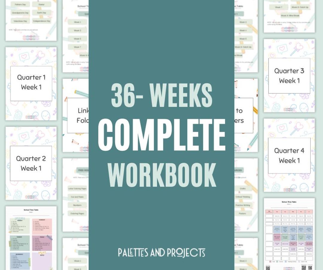 36-week Printable Workbook for Early Learners (ages 2-4) - Etsy