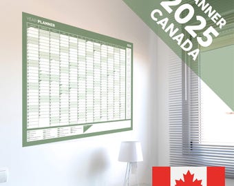 Australia 2025 Large Wall Planner. Sage Green Wall Planner 2025 ...
