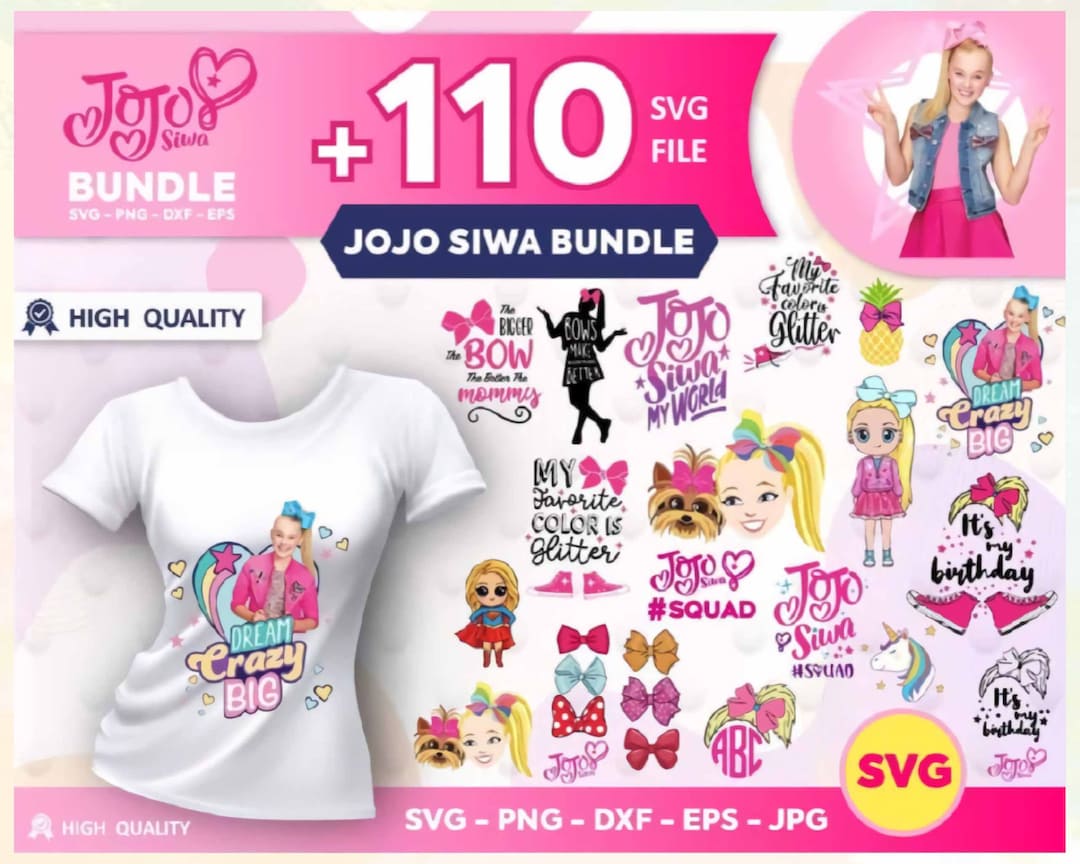Jojo Siwa SVG Jojo Siwa Jojo Siwa Clipart Jojo Siwa Cut File Jojo Siwa ...