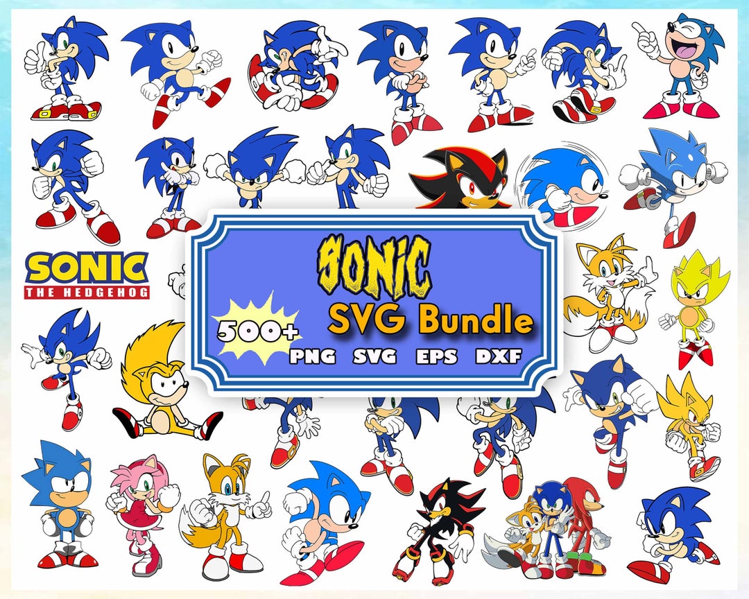 500 Bundle SONIC SVG, the Hedgehog Svg, Sonic Bundle Svg, Sonic Layered ...