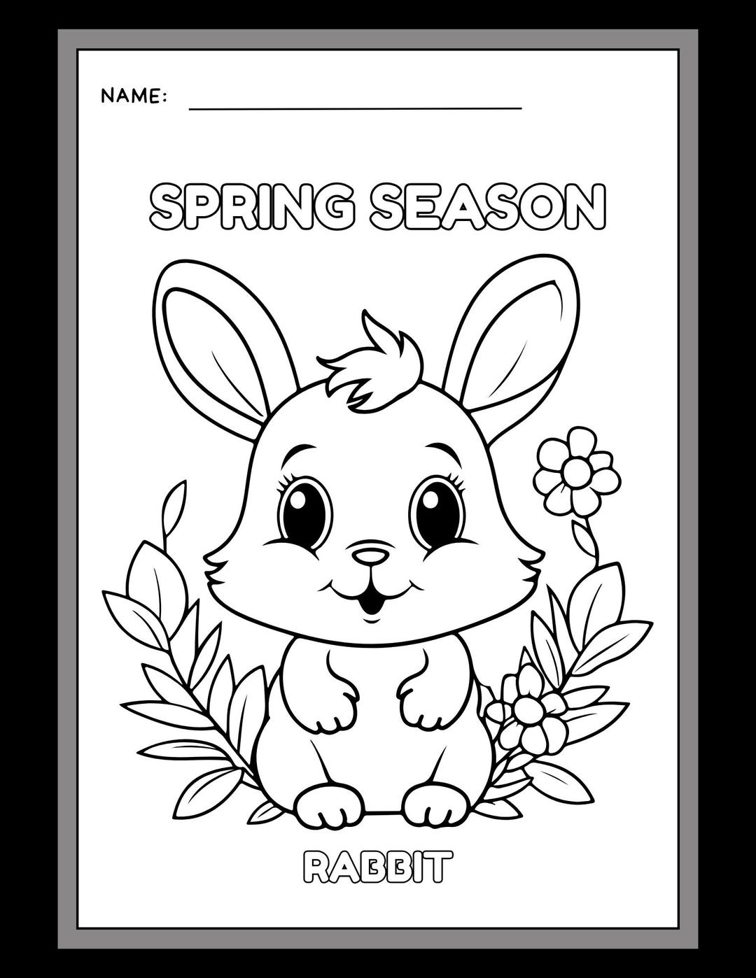 Colorful Springtime Fun: Printable Coloring Book for Kids 3-6 Years - Etsy