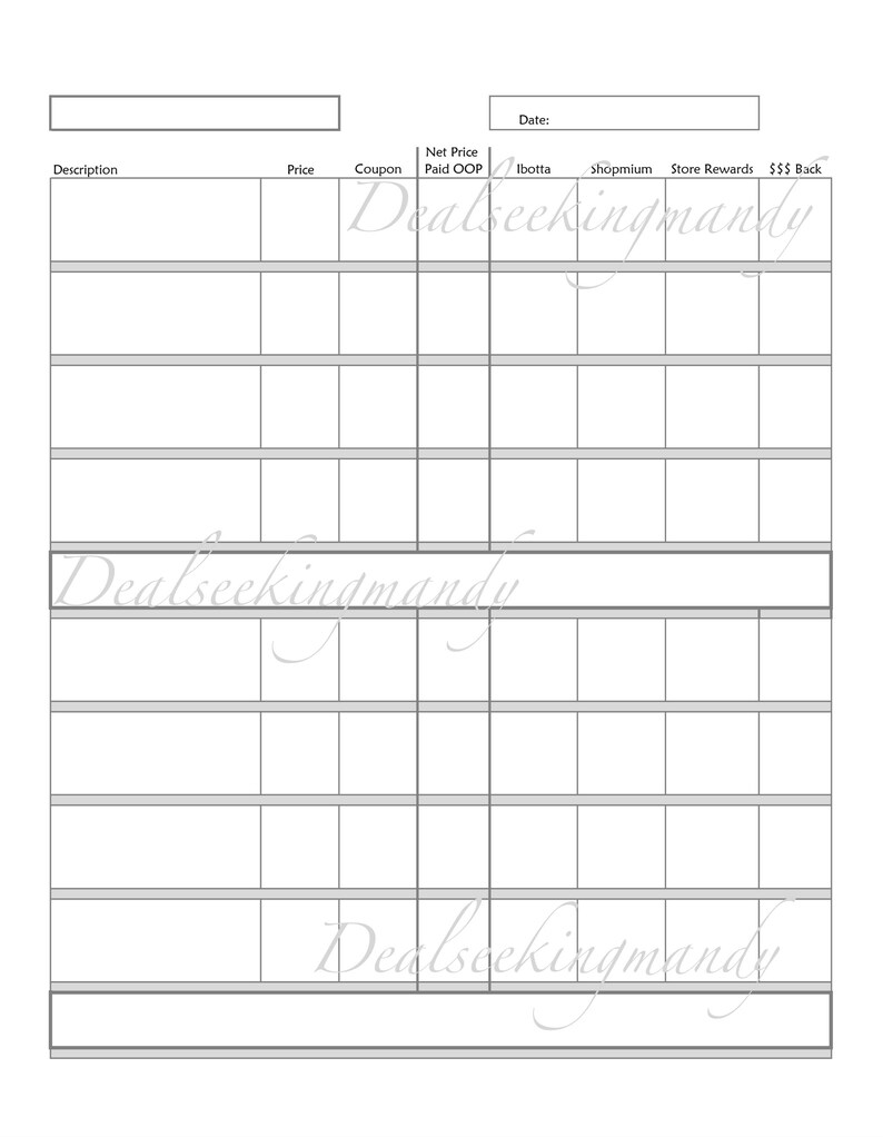 Coupon Tracker Spreadsheet - Etsy