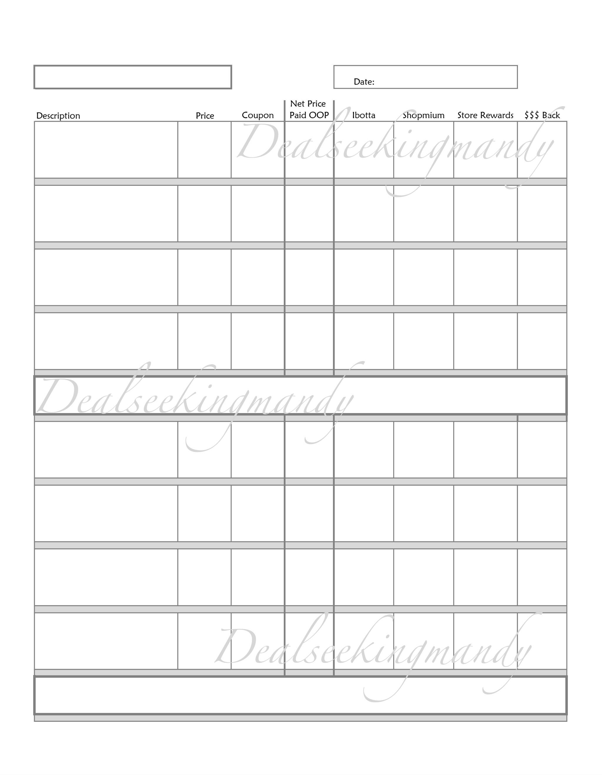 Coupon Tracker Spreadsheet - Etsy