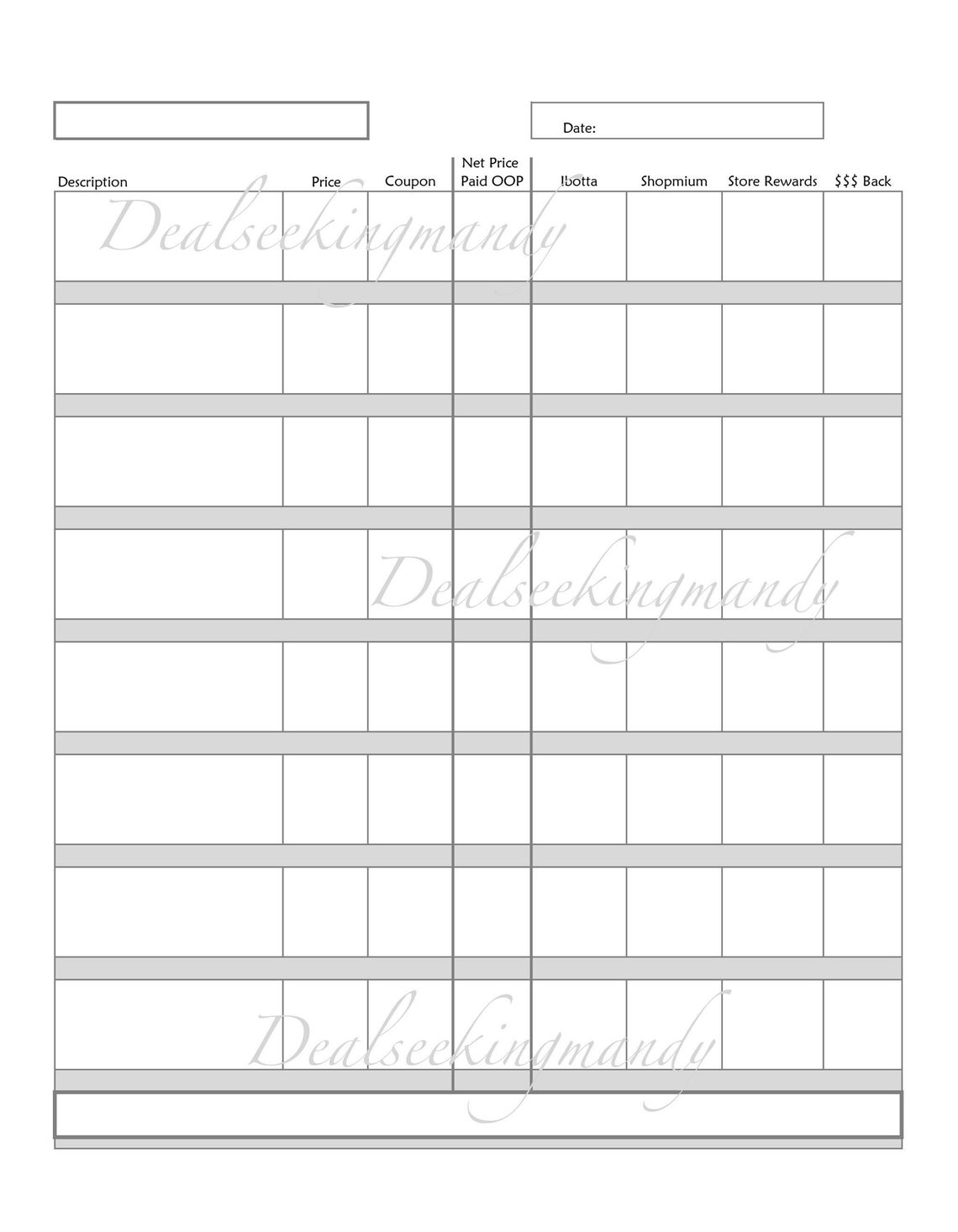 Coupon Tracker Spreadsheet - Etsy