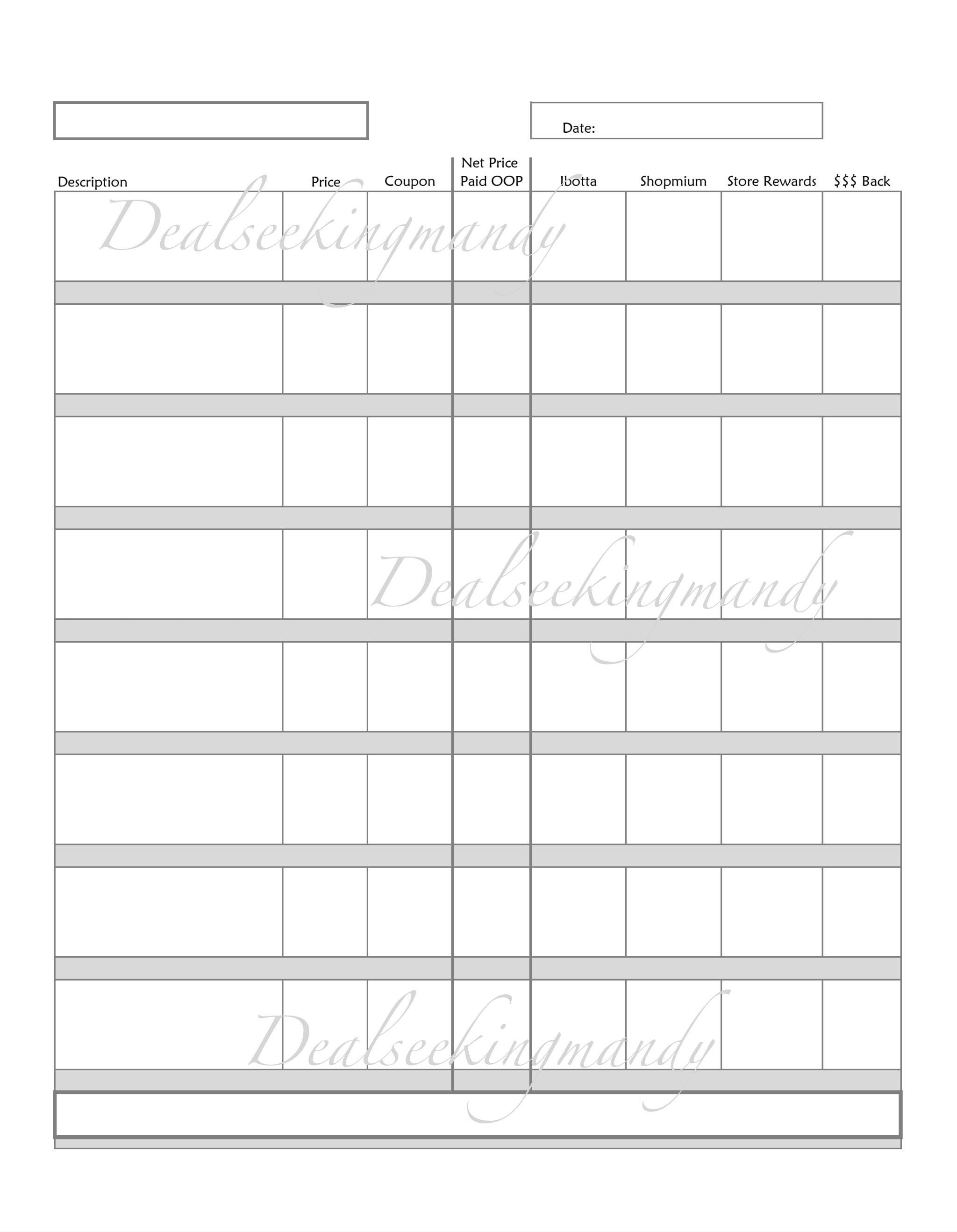 Coupon Tracker Spreadsheet - Etsy