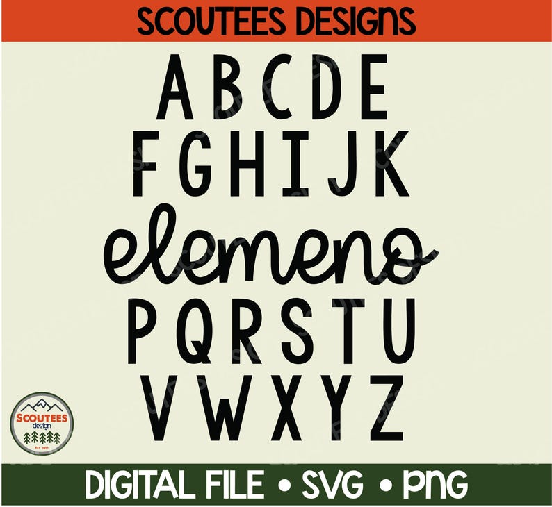 ABC Elemeno SVG File - Fun Alphabet Design for Cricut, DIY Projects ...