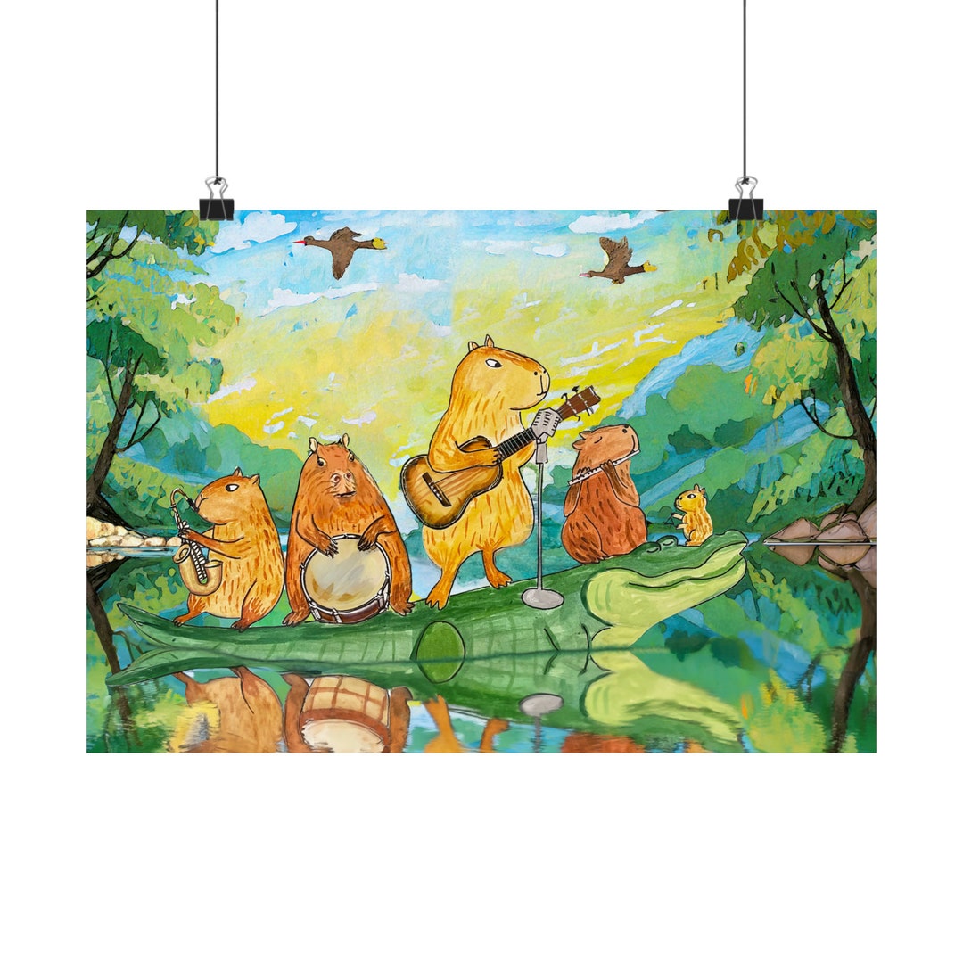 Capybara Band - PRINT - Etsy