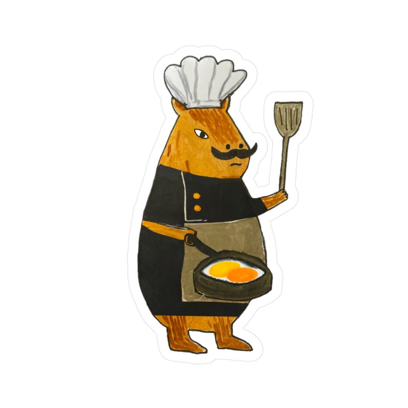 Chef Capybara STICKER - Etsy