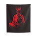 Dark Gothic Tapestry | Demonic Cat Wall Hanging - Etsy