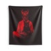 Dark Gothic Tapestry | Demonic Cat Wall Hanging - Etsy