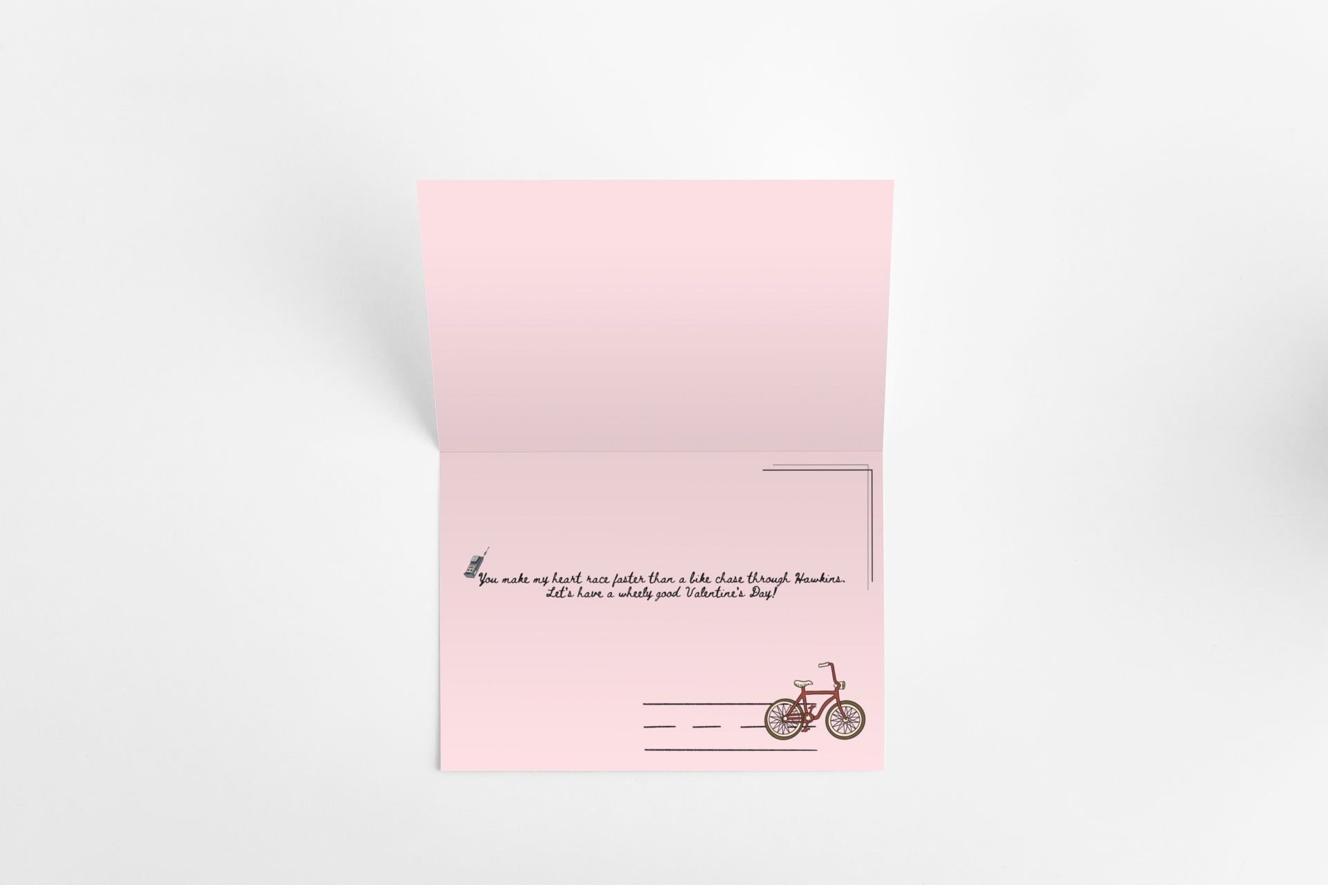 Hawkins Bike Ride Stranger Things Valentine's Day Card - Etsy