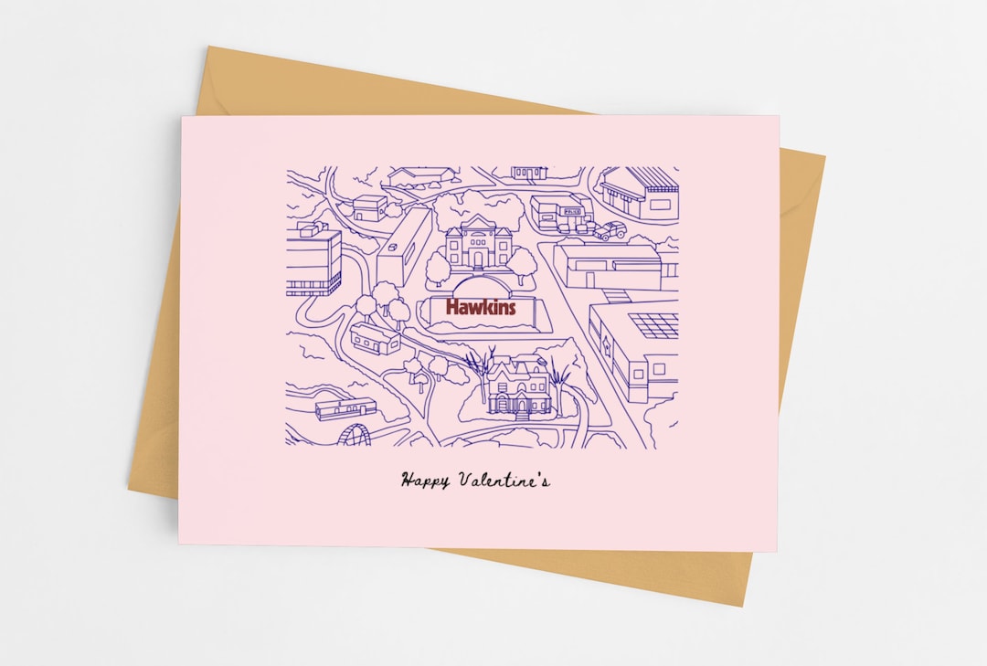 Hawkins Bike Ride Stranger Things Valentine's Day Card - Etsy