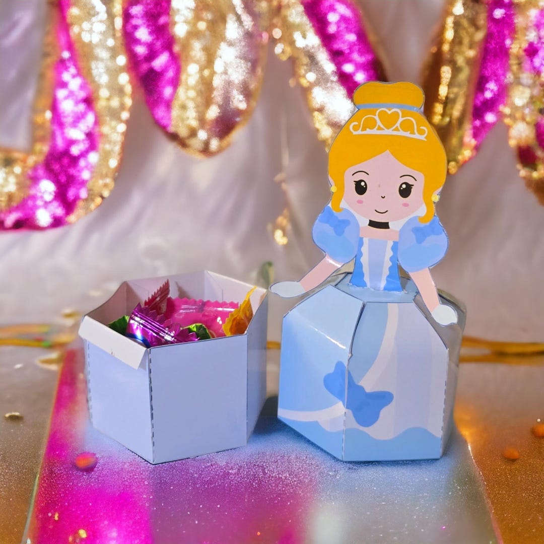 Printable DIY Disney Princesses Giftbox Templates - Etsy