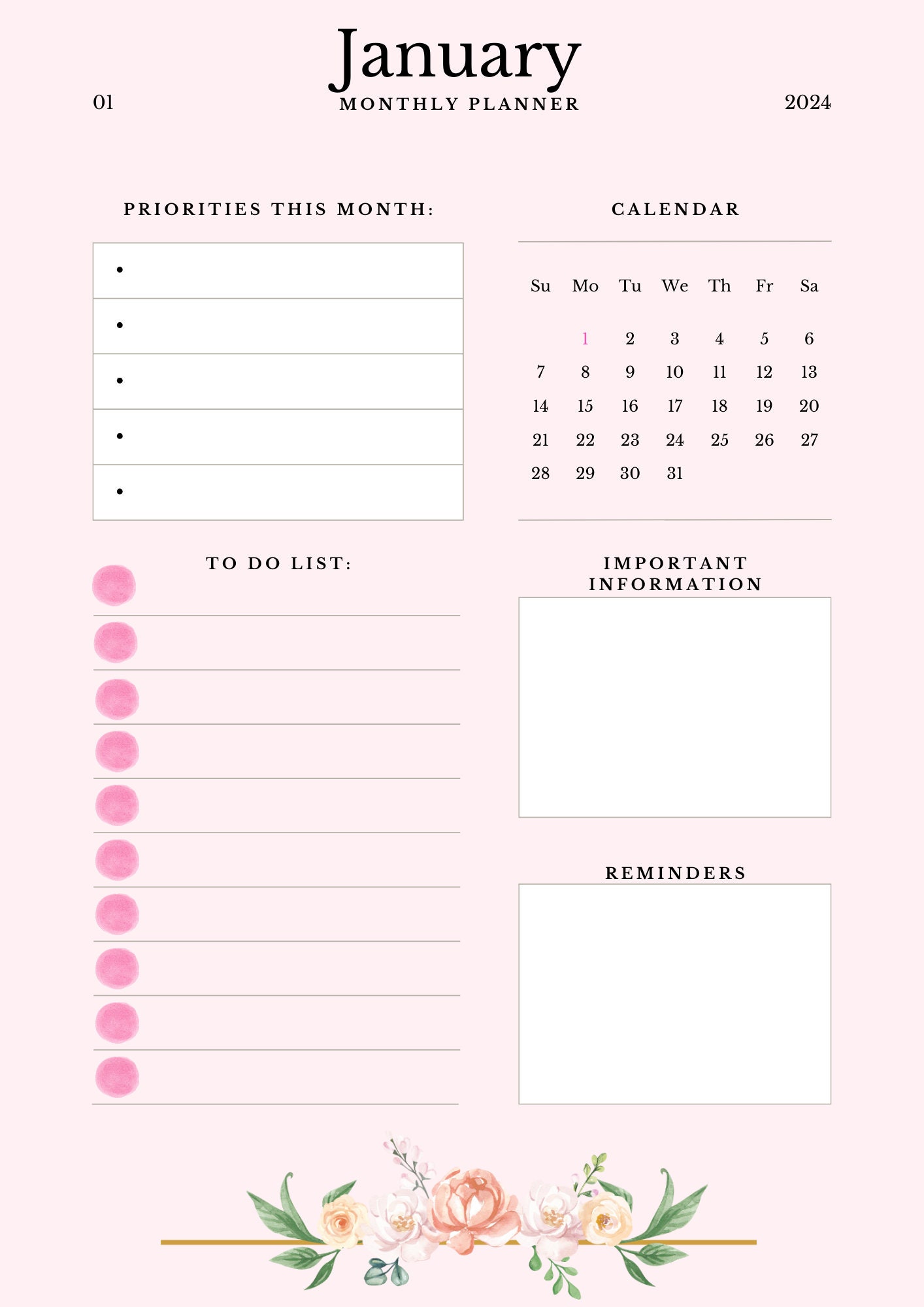 2024 Cottage Core Digital Planner - Etsy