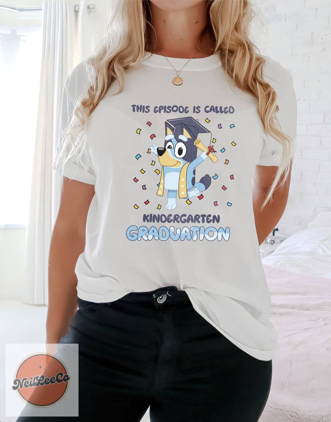 Custom Bluey Graduation Shirt, Bluey Kindergarten Shirt, Personalized ...